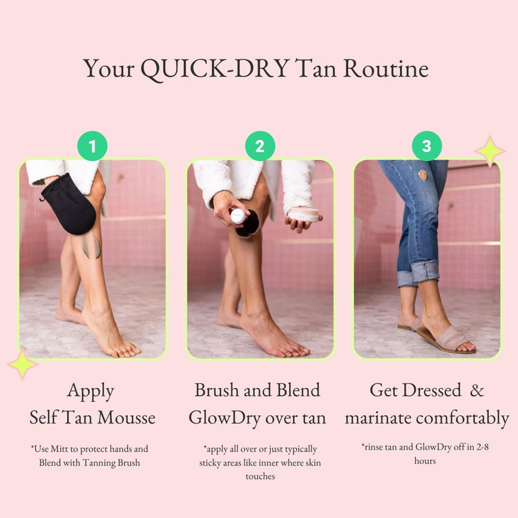 Fake Tan Drying Powder | GlowDry Starter Kit