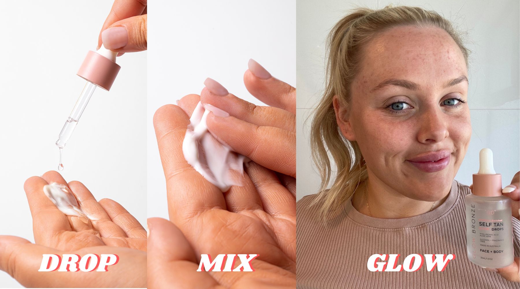 Face Tanning Drops - GlowBronze - GlowDry Australia