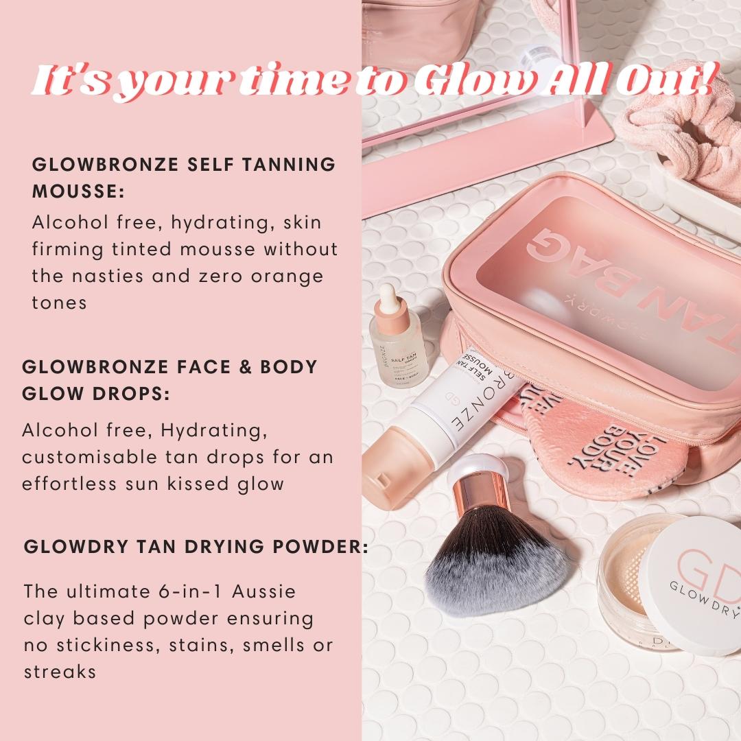 Glow All Out Bundle all your self tanning hero products | GlowDry ...